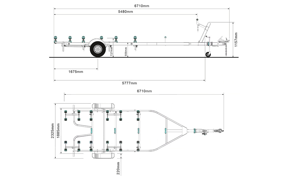 Buy 6.2m Boat Trailer - 1400kg ATM. Ideal for 5.7m-6.2m Boats.