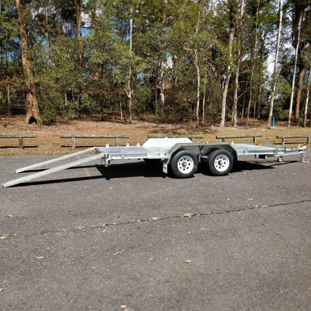 Buy Premium 3200KG Dual Axle Car Trailer, 15.7x6.6FT Deck.