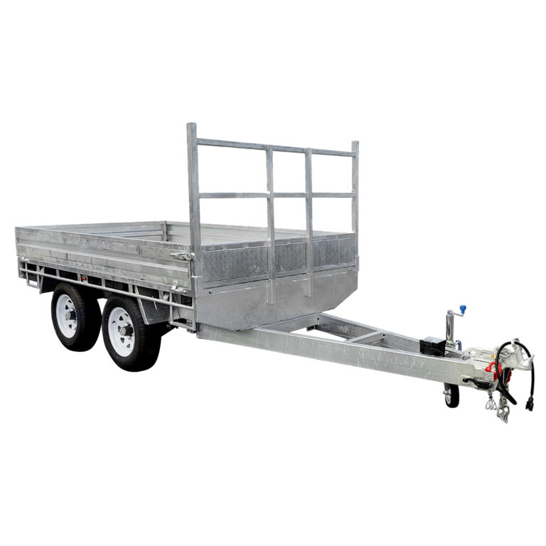 Premium 12x7 Galvanized Flat Top Trailer with 3500KGS ATM and Ramps