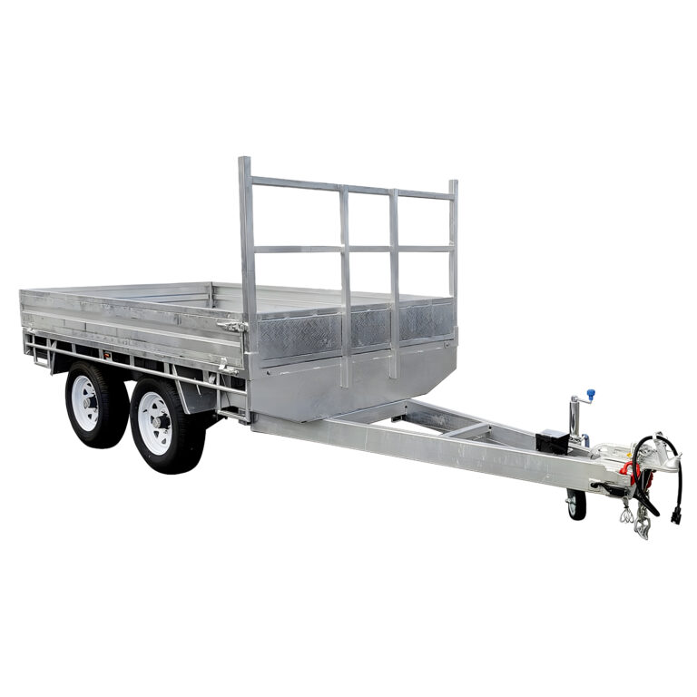 Premium 16x8 Galvanized Flat Top Trailer with 3500KGS ATM & Ramps