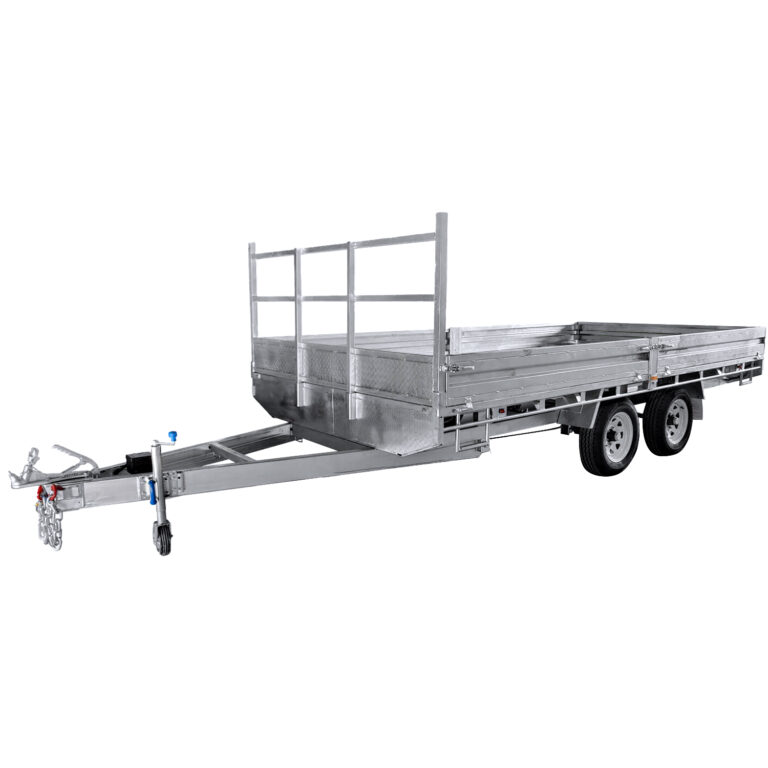 Premium 16x8 Galvanized Flat Top Trailer with 3500KGS ATM & Ramps
