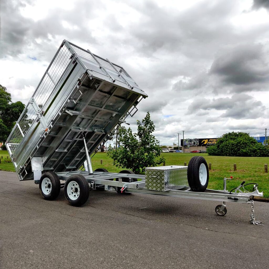 12x7 Hydraulic Tipper Trailer - 3500KG ATM, With Ramps.