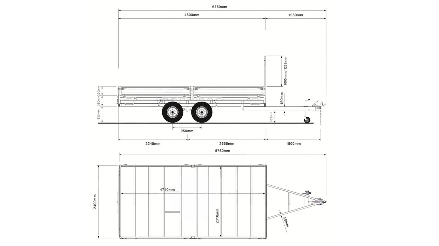 Premium 16x8 Galvanized Flat Top Trailer with 3500KGS ATM & Ramps
